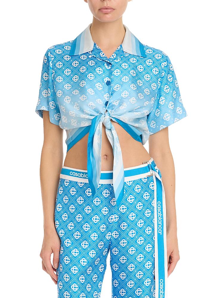 CASABLANCA Casablanca Silk Cropped Shirt